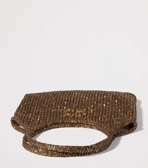 Miu Miu Mesh-sequin Tote Bag - Brown