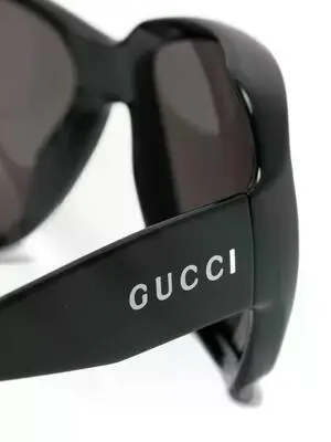 Gucci Logo-lettering Sunglasses