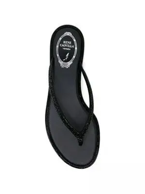 Rene Caovilla Crystal-embellished Sandals - Black