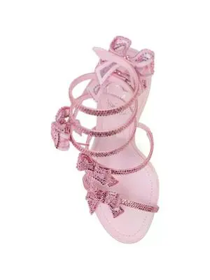 Rene Caovilla 100mm Crystal-embellished Sandals - Pink