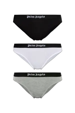 Palm Angels Three-pack Of Cotton Briefs - Multicolour