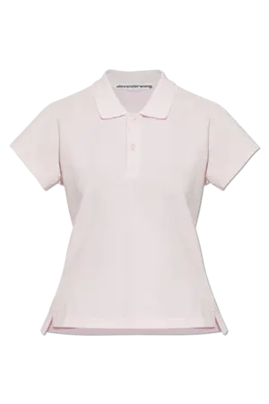 Alexander Wang Polo With Crystal Embellishments - Pink