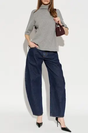 Alaïa Cashmere Ribbed Turtleneck Sweater