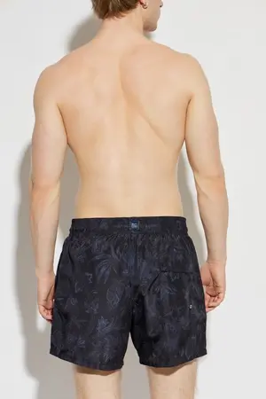 Etro Botanical Print Swim Shorts - Black