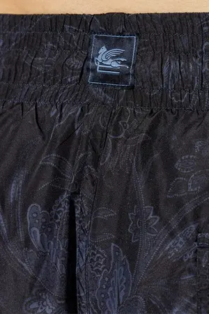 Etro Botanical Print Swim Shorts - Black