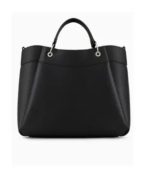 Armani Exchange Logo Leather Tote