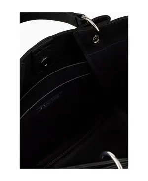 Armani Exchange Logo Leather Tote