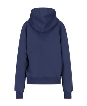 Ami Logo Embroidered Cotton Hoodie