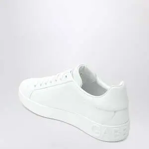 Dolce & Gabbana Portofino Leather Sneakers - White