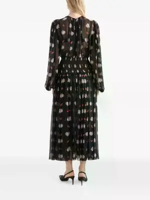 Dolce & Gabbana Floral Print Long Sleeve Midi Dress