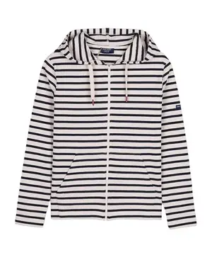Saint James Long Sleeve Zip Up Hooded Sweatshirt