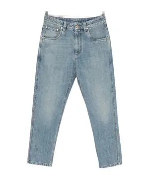 Brunello Cucinelli Logo-patch Jeans - Gray