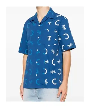 Celine Bowling' Shirt With Pointed Collar And Front Button Closure