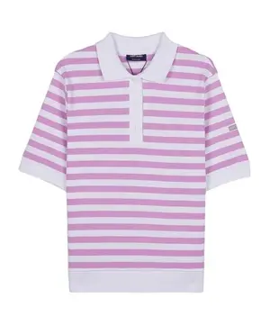 Saint James Striped Short Sleeve Polo Shirt