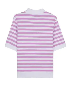Saint James Striped Short Sleeve Polo Shirt