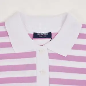 Saint James Striped Short Sleeve Polo Shirt