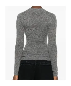 Brunello Cucinelli Open-knit Long-sleeve Sweater