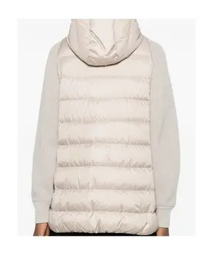 Brunello Cucinelli Shiny Zipped Down Jacket - Nude