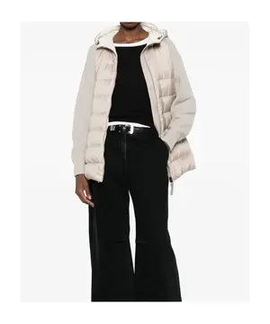 Brunello Cucinelli Shiny Zipped Down Jacket - Nude