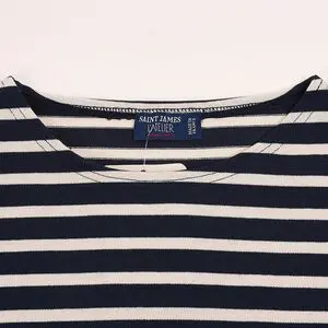 Saint James Long Sleeve Striped T-shirt - Black