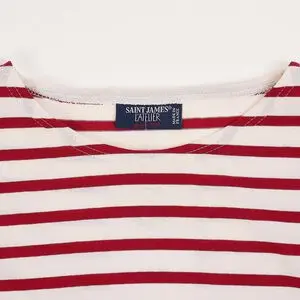Saint James Long-sleeve Striped T-shirt - White