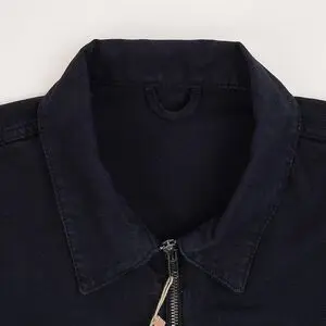 Saint James Long Sleeve Zip-up Jacket With Fold-down Collar