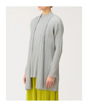 PLEATS PLEASE BY ISSEY MIYAKE Collarless Pleated Cardigan