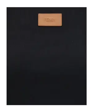 Fendi Cropped Ribbed T-shirt With Logo Patch