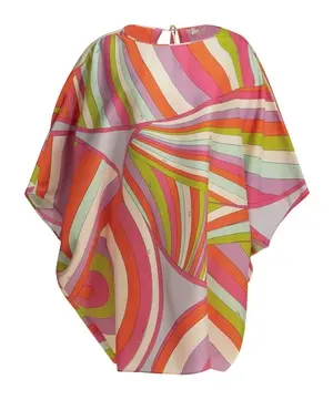 Emilio Pucci Iride Printed Kaftan Dress - Red