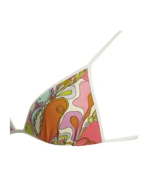Emilio Pucci Orchidee" Print Triangle Bikini Top - Multicolor