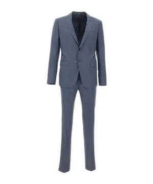 Emporio Armani Two-button Peaked-lapels Single-breasted Suit - Blue