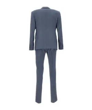 Emporio Armani Two-button Peaked-lapels Single-breasted Suit - Blue