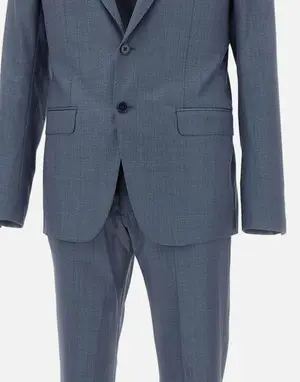 Emporio Armani Two-button Peaked-lapels Single-breasted Suit - Blue