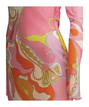 Emilio Pucci Orchidee Printed Long Dress