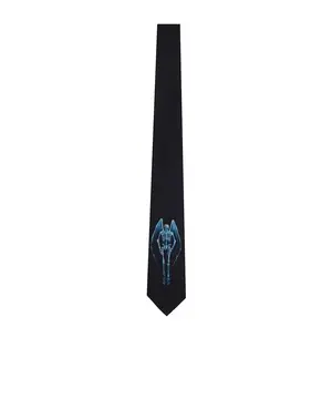 Our Legacy Graphic Print Tie - Black