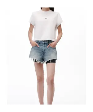 Alexander Wang Logo Print Cropped T-shirt