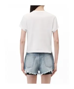 Alexander Wang Logo Print Cropped T-shirt