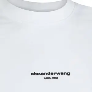Alexander Wang Shrunken Logo Cropped T-shirt - White