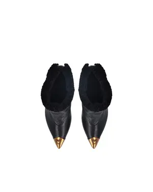 Pinko 90mm Pointed Toe Logo Ankle Boots