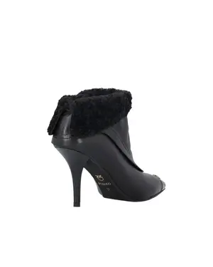 Pinko 90mm Pointed Toe Logo Ankle Boots