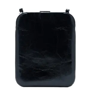 Giorgio Armani Cracked Patent Leather Shoulder Bag