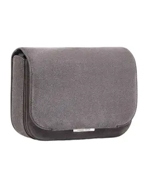 Giorgio Armani Suede Shoulder Bag With Flap And Adjustable Strap