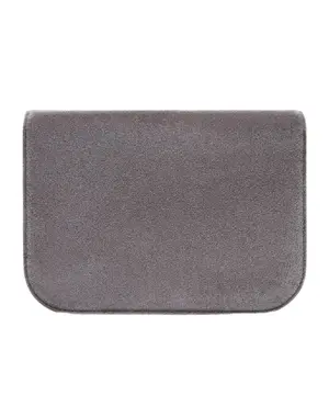 Giorgio Armani Suede Shoulder Bag With Flap And Adjustable Strap