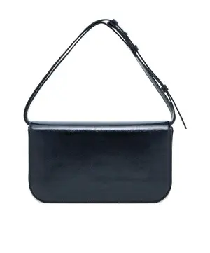 Giorgio Armani Patent Leather Shoulder Bag - Black