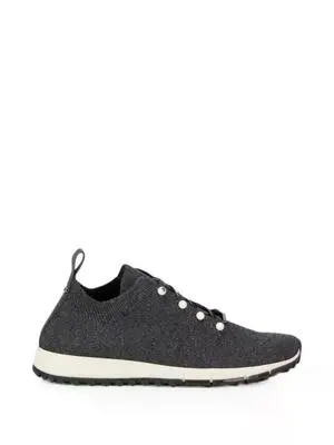 JIMMY CHOO Veles Faux-pearl Embellished Knit Sneakers
