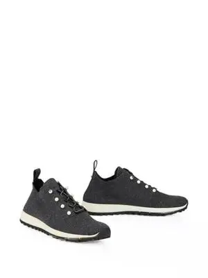 JIMMY CHOO Veles Faux-pearl Embellished Knit Sneakers