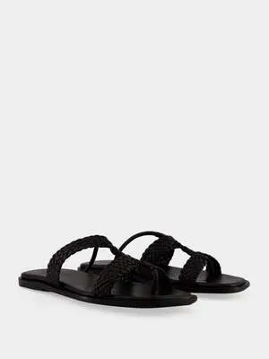 Hereu Lina Woven Strappy Flat Sandals