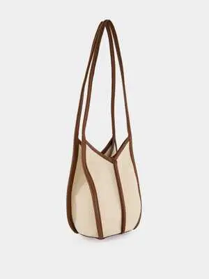 Hereu Calella Bucket Canvas Bag - White