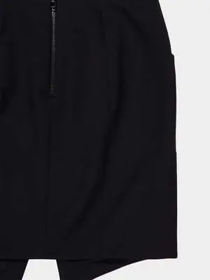 Balmain Short Grain De Poudre Skirt With Anthem Buckle