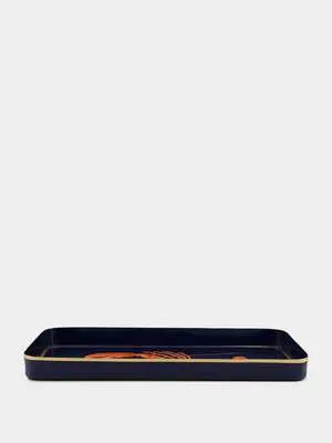 LES-OTTOMANS Handpainted Lobster Iron Tray